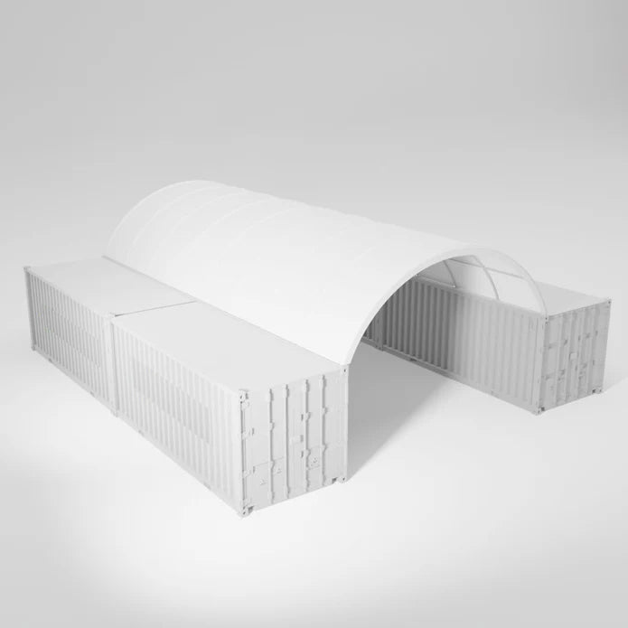 20x40ft Container Canopy – Large Industrial Site Shelter