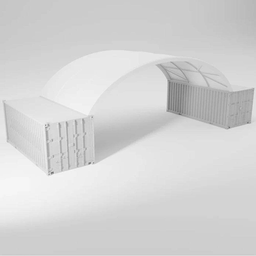 33x20ft Container Canopy – Wide-Span Industrial Shelter
